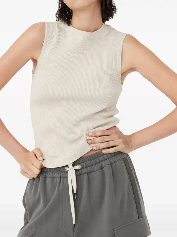 Brunello Cucinelli Ribbed Knit Crewneck Tank Top
