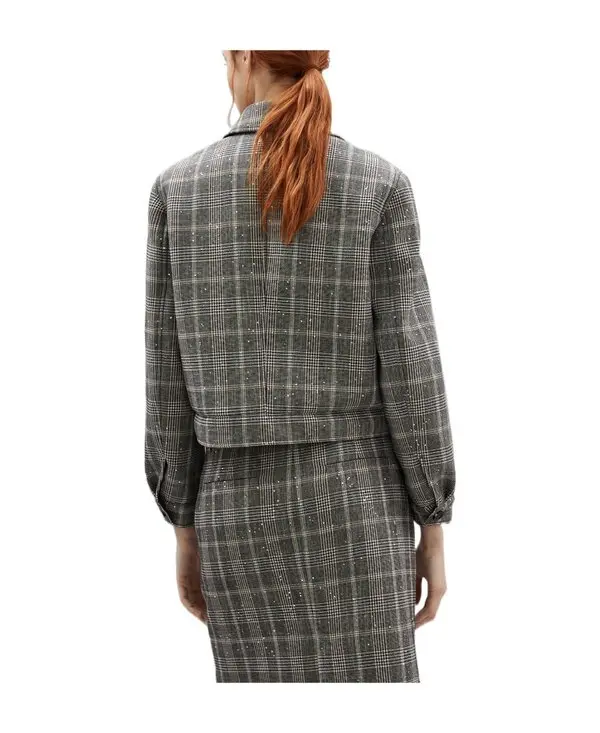 Brunello Cucinelli Sequin-embellished Checked Jacket