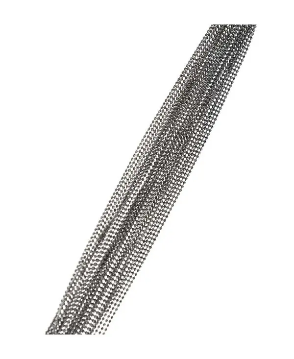 Brunello Cucinelli Graphite Silver Beaded Necklace