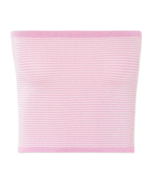 Calle Del Mar Strapless Striped Knitted Top