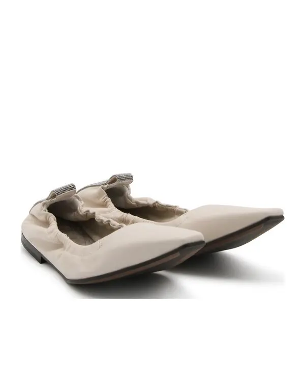 Brunello Cucinelli Embellished Slip-on Flat Shoes