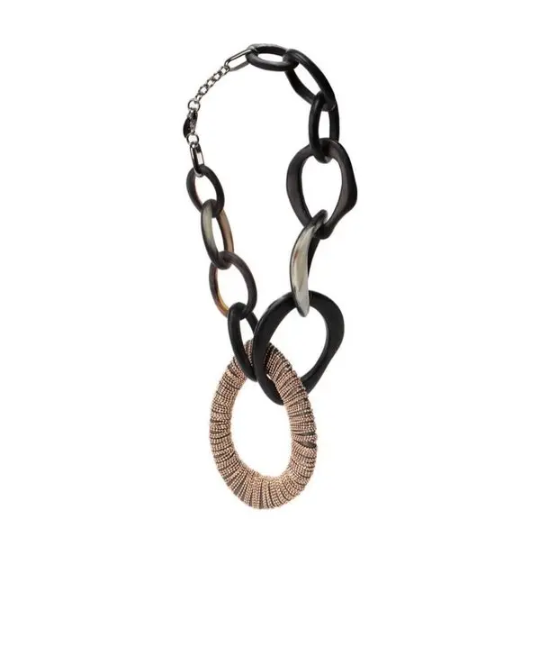 Brunello Cucinelli Logo Necklace - Black