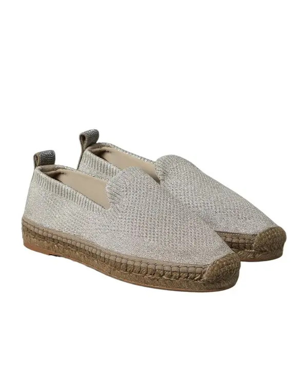 Brunello Cucinelli Monili Trim Flat Espadrilles