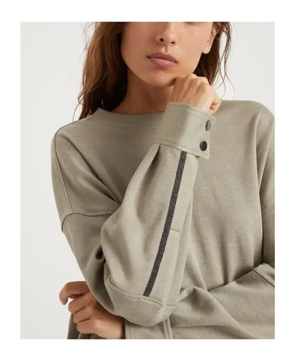 Brunello Cucinelli Crewneck Sweatshirt With Jewel Detailing