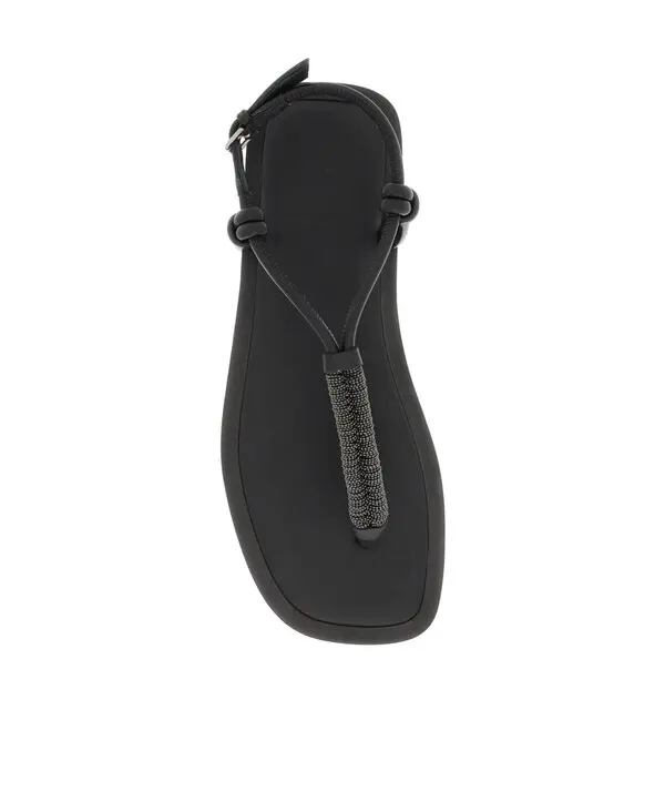 Brunello Cucinelli Embellished Strap Flip-flops