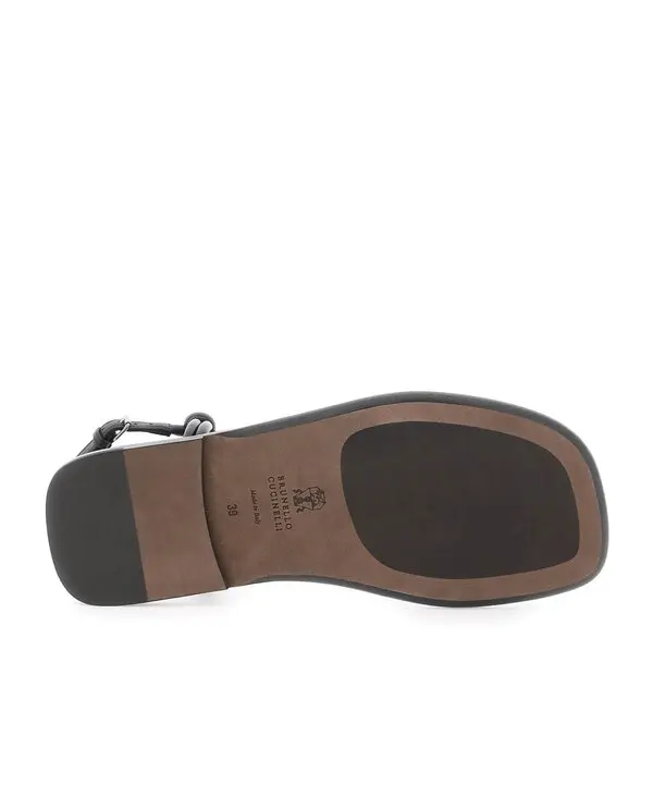 Brunello Cucinelli Embellished Strap Flip-flops