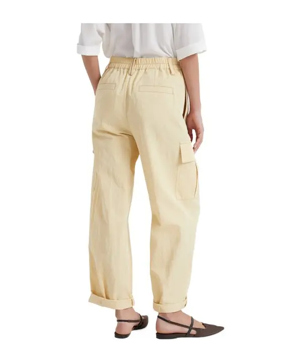 Brunello Cucinelli Drawstring Wide-leg Cargo Trousers With Monili Beading