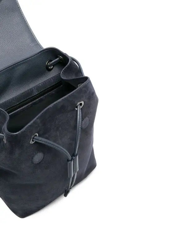 Brunello Cucinelli Beaded Foldover Suede Backpack
