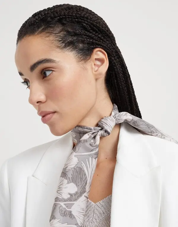 Brunello Cucinelli Floral-printed Square Scarf