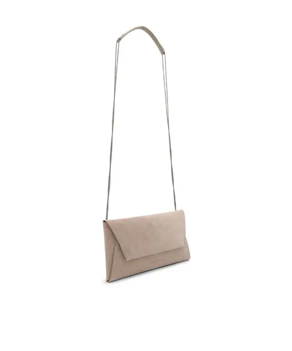Brunello Cucinelli Bead-chain Logo Debossed Envelope Bag