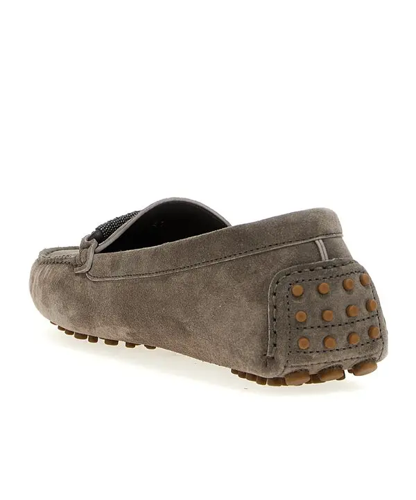 Brunello Cucinelli Monili Chain Detailed Slip-on Loafers