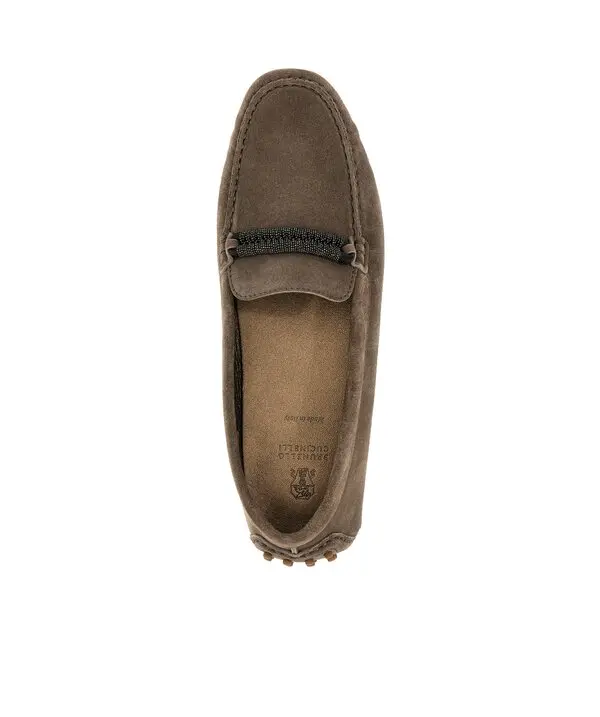 Brunello Cucinelli Monili Chain Detailed Slip-on Loafers