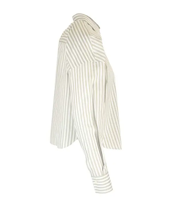Brunello Cucinelli Striped Shirt With Chain Embellishment