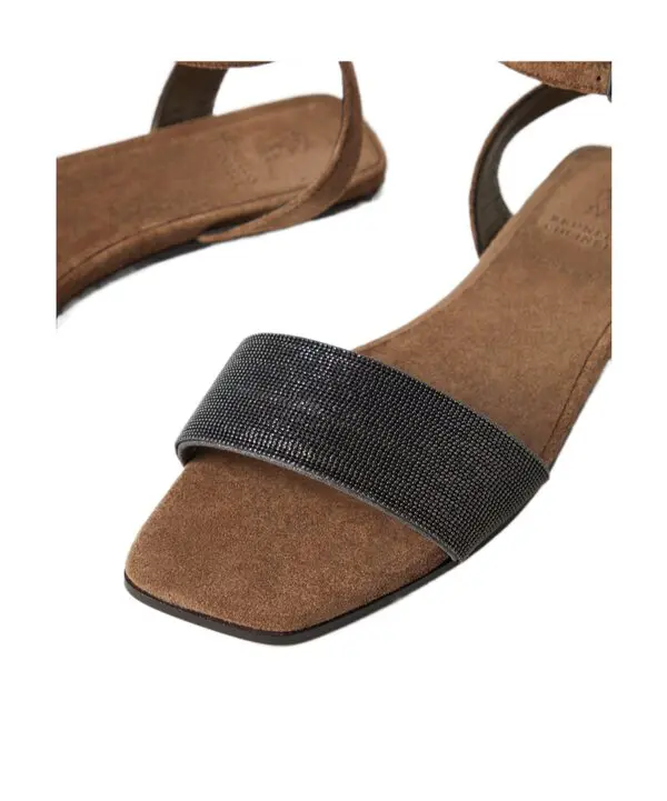 Brunello Cucinelli Embellished Open Toe Sandals