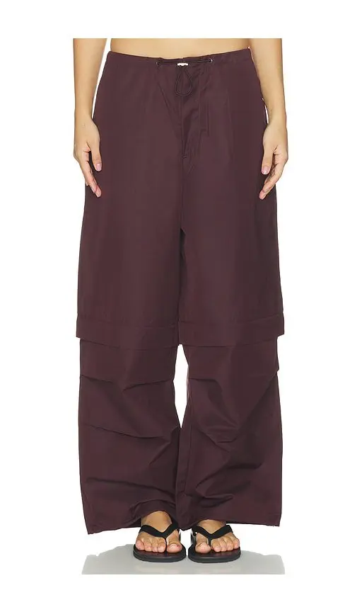 AGOLDE Coulson Parachute Pant In Burgundy