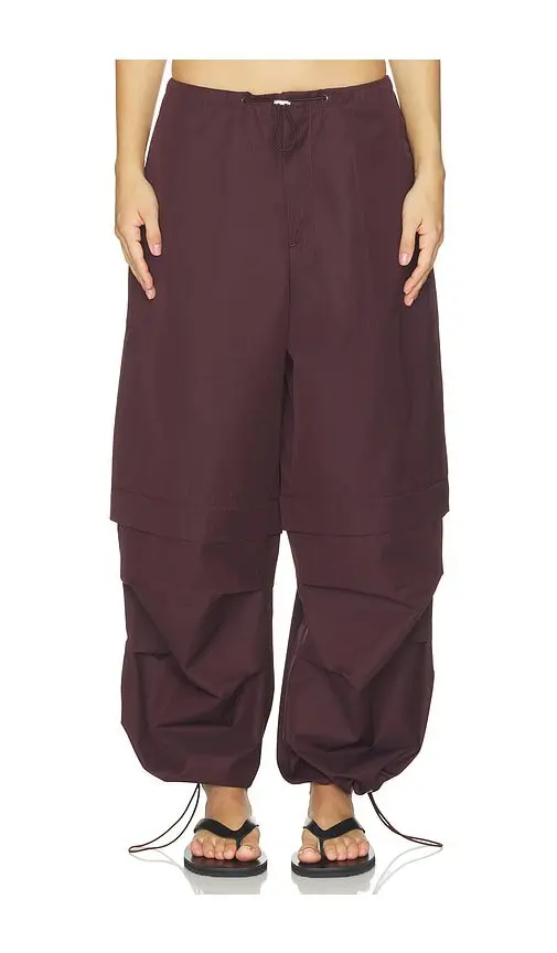 AGOLDE Coulson Parachute Pant In Burgundy