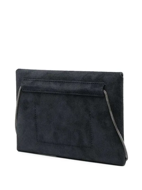 Brunello Cucinelli Logo-stamp Suede Crossbody Bag