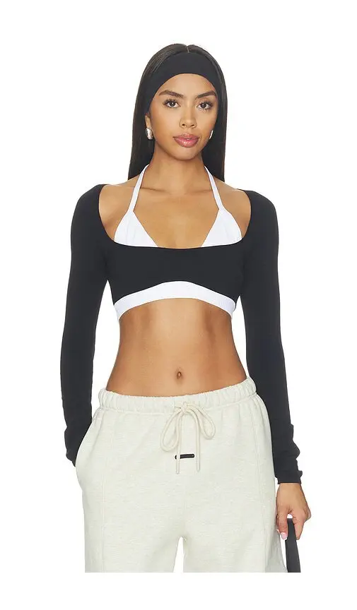Free People X Good Karma Ultra Crop Top - Black