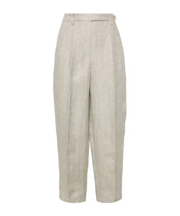 Brunello Cucinelli Straight-leg Cropped Trousers