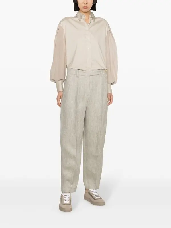 Brunello Cucinelli Straight-leg Cropped Trousers