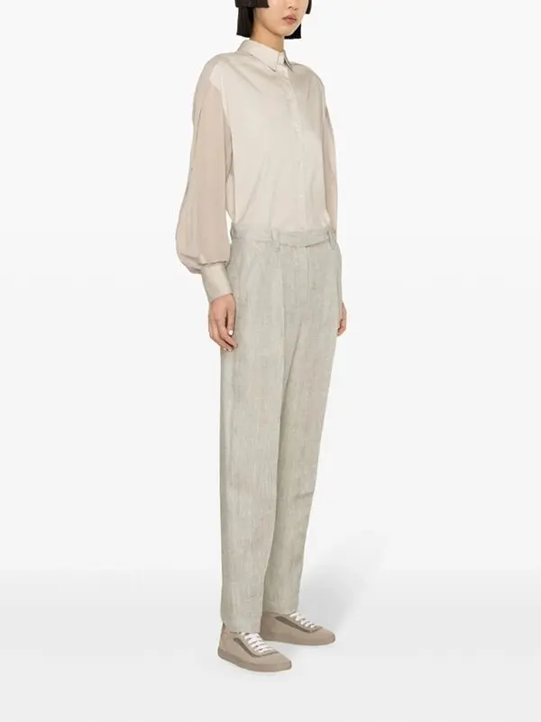 Brunello Cucinelli Straight-leg Cropped Trousers