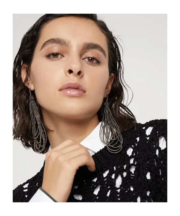 Brunello Cucinelli Chain Detailed Drop Earrings