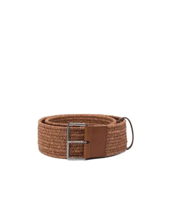 Brunello Cucinelli Woven Buckle Belt - Brown