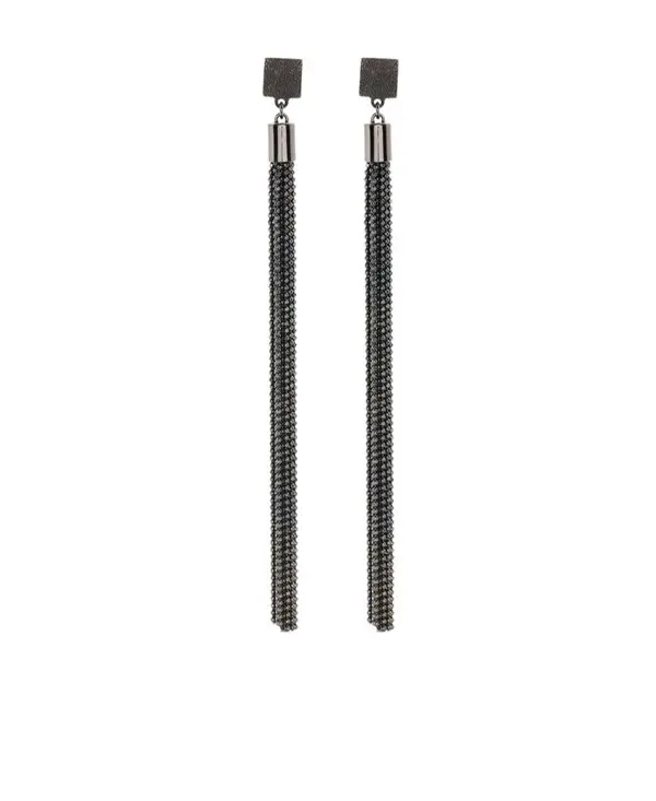 Brunello Cucinelli Beaded Post-back Fastened Dangle Earrings
