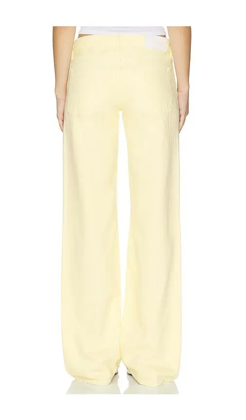 FRAME The Gray Wide Leg Jeans In Yellow
