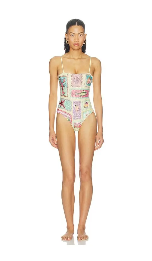 OCEANUS Paradiso Embellished One Piece Swimsuit