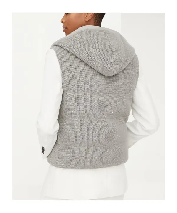 Brunello Cucinelli Sleeveless Quilted Gilet With Drawstring Hem