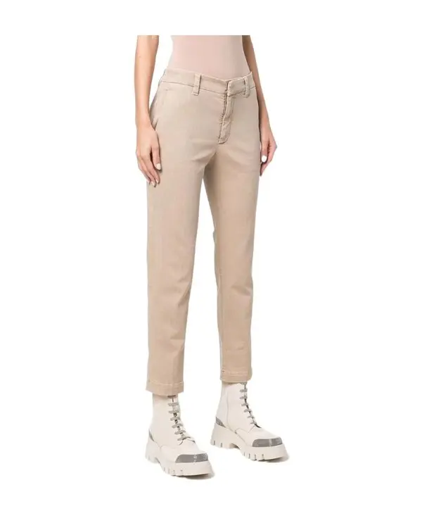 Brunello Cucinelli Mid-rise Cropped Chino Trousers