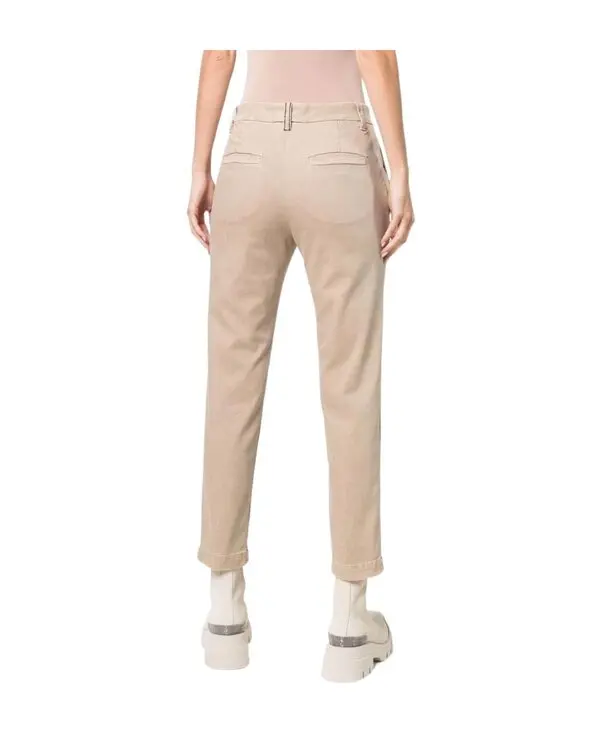 Brunello Cucinelli Mid-rise Cropped Chino Trousers