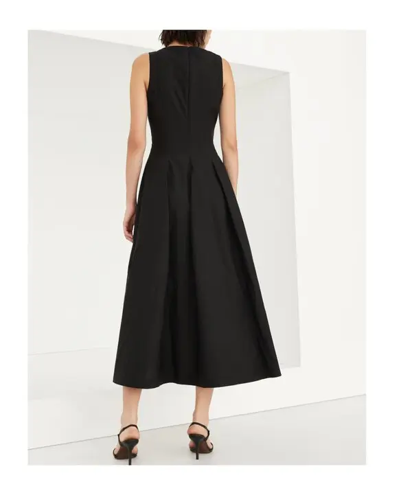 Brunello Cucinelli Floral-embellished Sleeveless Midi Dress