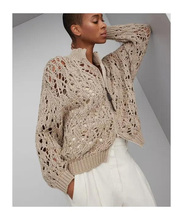 Brunello Cucinelli Fancy Knitted Cardigan