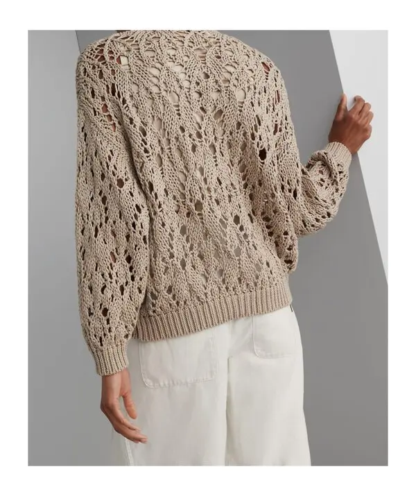 Brunello Cucinelli Fancy Knitted Cardigan - Brown