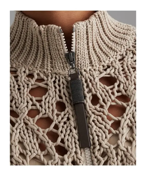 Brunello Cucinelli Fancy Knitted Cardigan - Brown