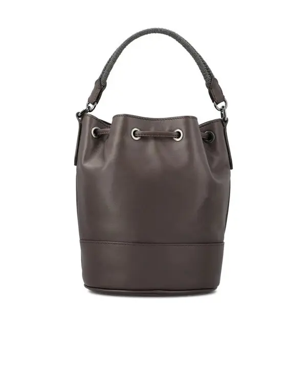 Brunello Cucinelli Monili Braided Bucket Bag