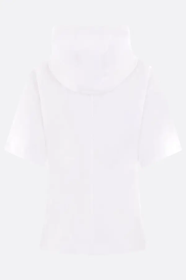 Brunello Cucinelli Short-sleeved Zip-up Hoodie With Monili Chain Detail