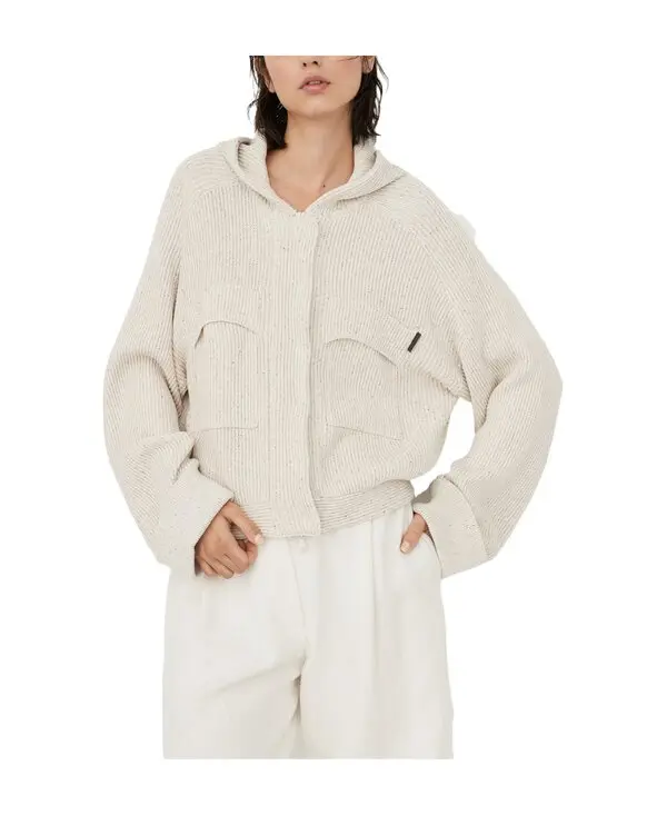 Brunello Cucinelli Fine-ribbed Hooded Jacket