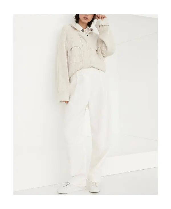 Brunello Cucinelli Fine-ribbed Hooded Jacket