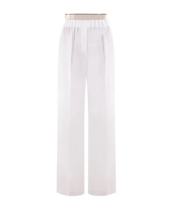 Brunello Cucinelli Double-waist Cotton Trousers