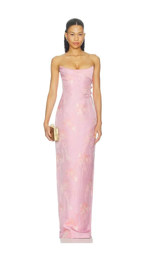 SAU LEE Savie Jacquard Gown