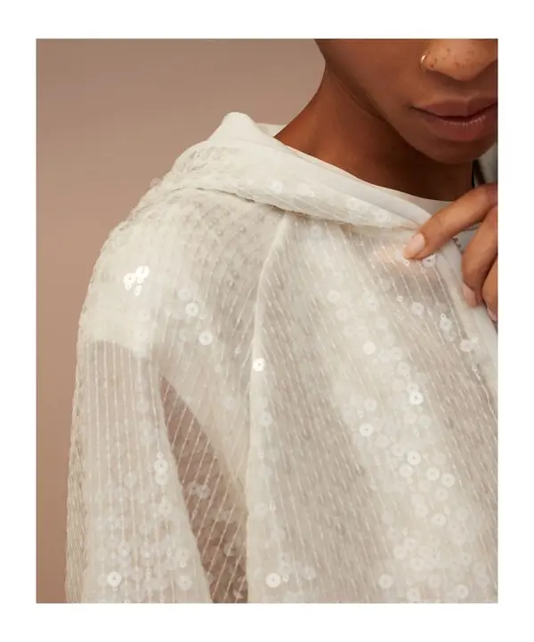 Brunello Cucinelli Sequined Hooded Sweater