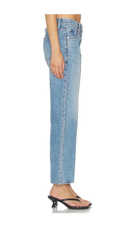 PISTOLA Lexi Mid Rise Bowed Straight Leg Jeans