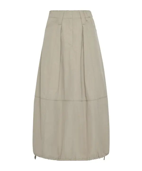 Brunello Cucinelli Drawstring Midi Skirt