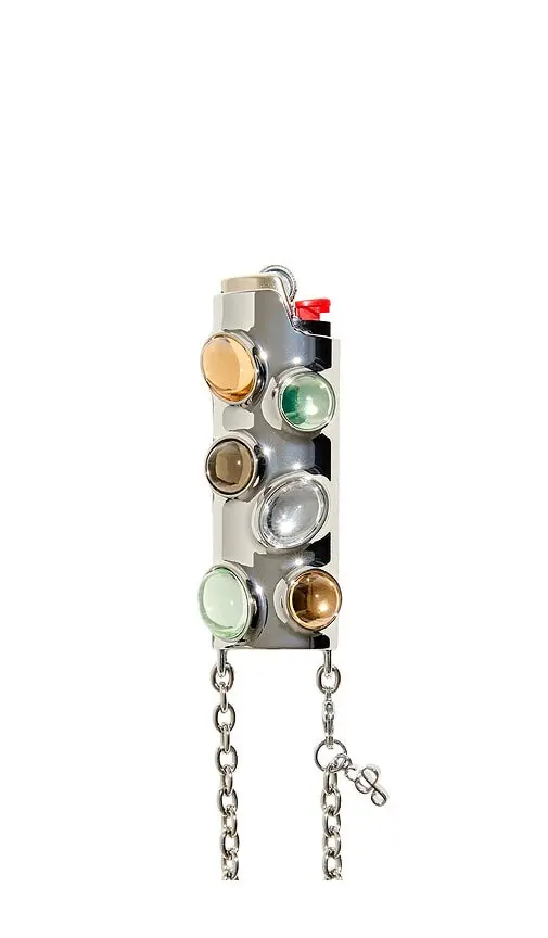 Edie Parker Lighter Crossbody In Multi - Khaki