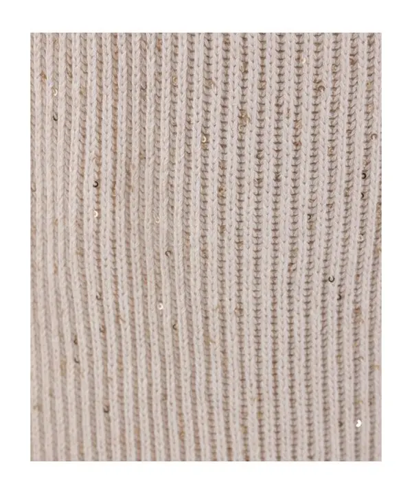 Brunello Cucinelli Sequin Embellished Ribbed Trousers