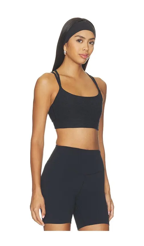 Beyond Yoga Spacedye Back To It Strappy Bra In Navy