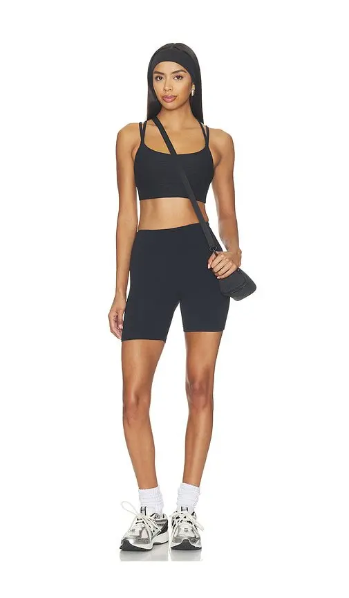 Beyond Yoga Spacedye Back To It Strappy Bra In Navy